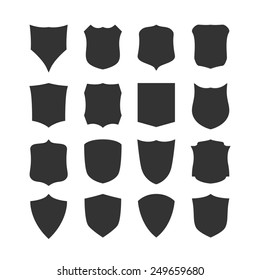 Big Set Blank Classic Shields Templates Stock Vector (Royalty Free ...