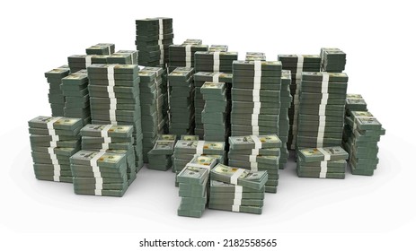 Big Stack 100 Us Dollar Notes Stock Illustration 2182558565 | Shutterstock