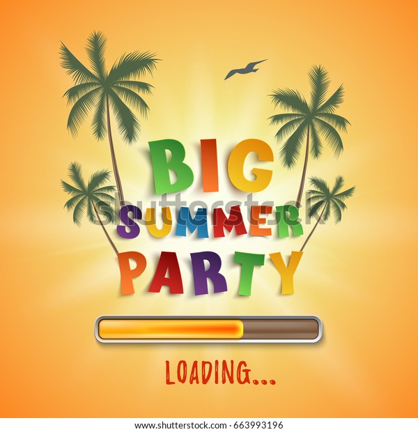 Big Summer Party Loading Poster Template Stock Illustration 663993196 ...