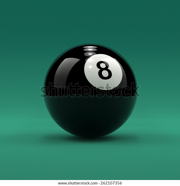 Billiard Ball Number 8 Solid Black Stock Illustration 262107356 ...