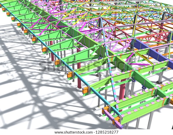 Bim Model Metal Structure Building Made Stock Illustration 1285218277 ...