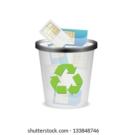 Waste Management Card Template Sort Paper Stock Vector (Royalty Free ...