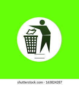 Garbage Collection Waste Management Sign Isolated Stock Photo (Edit Now ...