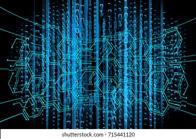 Binary Circuit Future Technology Blue Cyber Stock Illustration 715441120 | Shutterstock