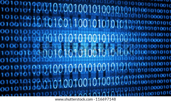 Binary Code Blue Background Stock Illustration 116697148 6364