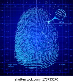 Vector Id Card Fingerprint Eps8 Rgb Stock Vector (Royalty Free) 227201065