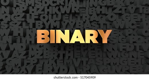 Binary Gold Text On Black Background Stock Illustration 517045909 ...