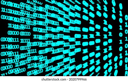 Binary Numbers Lighting Codding Frame Stock Illustration 2020799966 ...