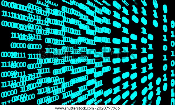 Binary Numbers Lighting Codding Frame Stock Illustration 2020799966 ...