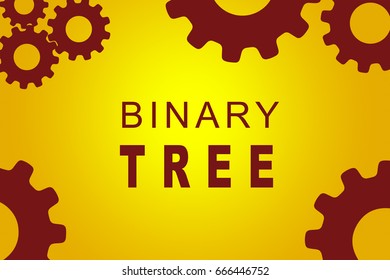 Binary Tree Sign Concept Illustration Red Stock Illustration 666446752 ...