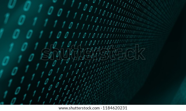 Binary Zero One Abstract Background Computer Stock Illustration 1184620231