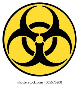 Biohazardous Infectious Materials Symbol Biohazard Sign: vector de ...