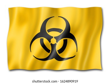 Biohazard Flag Three Dimensional Render Isolated Stock Illustration ...