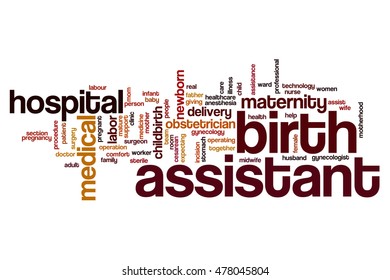 Birth Assistant Word Cloud Concept Stock Illustration 478045804 ...