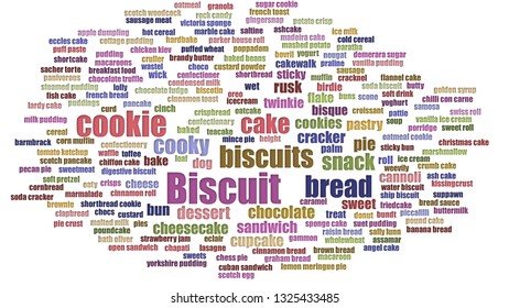 Biscuit Word Cloud Rows Isolated Stock Illustration 1325433485 ...
