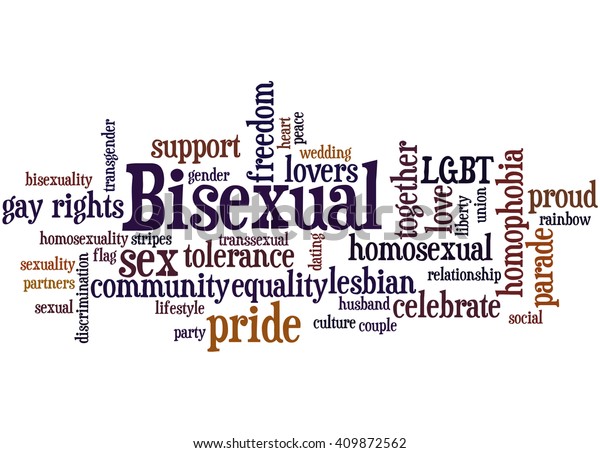Bisexual Word Cloud Concept On White Stock Illustration 409872562
