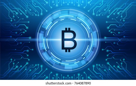 Bitcoin Abstract Technology Background Stock Illustration 764087890 ...