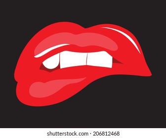 12,674 Red lips bite Images, Stock Photos & Vectors | Shutterstock