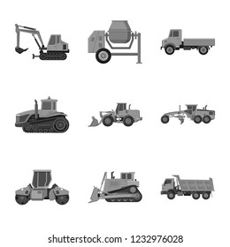 Asphalt Laying Technique Tow Truck Roadroller Stock Vector (Royalty ...