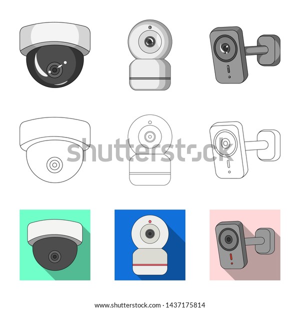 Bitmap Design Cctv Camera Icon Set Stock Illustration 1437175814 ...