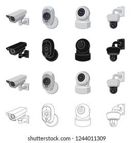 Bitmap Design Cctv Camera Logo Set Stock Illustration 1244011309 ...