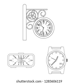 Bitmap Design Clock Time Icon Collection Stock Illustration 1283606119 ...