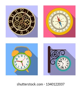 Bitmap Design Clock Time Icon Set Stock Illustration 1340122037 ...