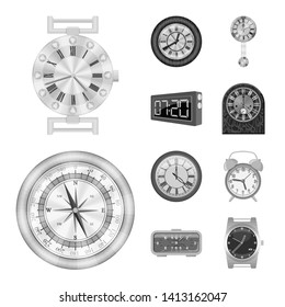 Bitmap Design Clock Time Icon Collection Stock Illustration 1413162047 ...