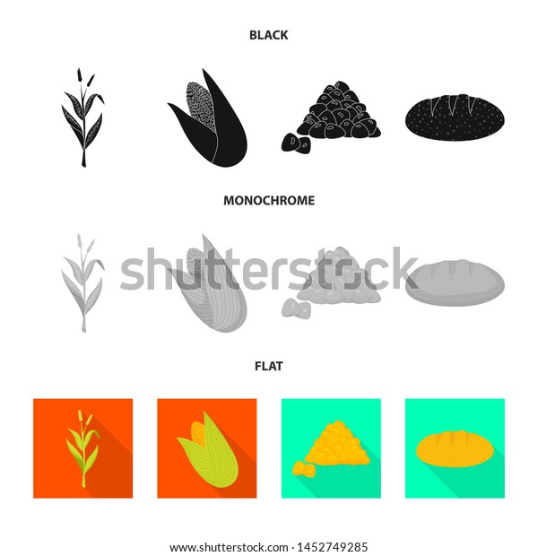 Bitmap Design Cornfield Vegetable Logo Collection Stock Illustration ...