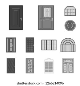 Bitmap Design Door Front Icon Set Stock Illustration 1266214096 ...