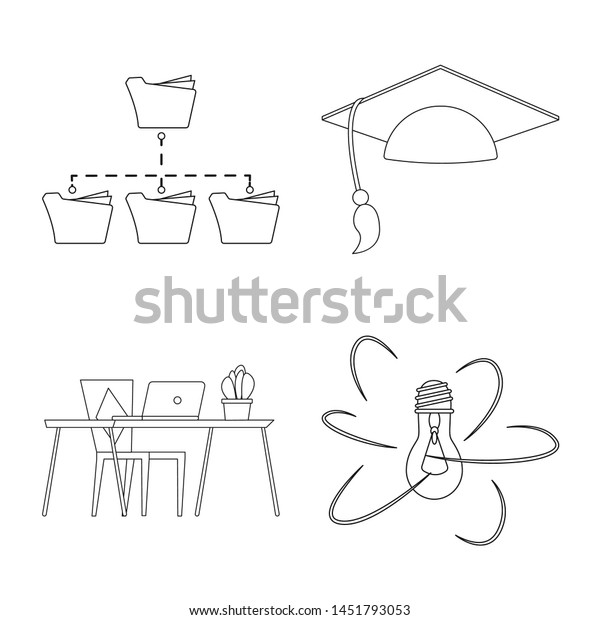Bitmap Design Education Learning Logo Collection Stock Illustration ...