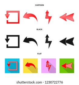 Bitmap Design Element Arrow Icon Collection Stock Illustration ...