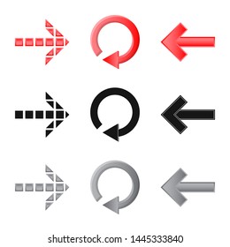 Bitmap Illustration Element Arrow Symbol Set Stock Illustration 1465765907