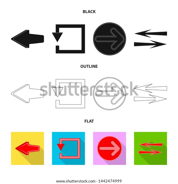 Bitmap Design Element Arrow Sign Collection Stock Illustration 1442474999