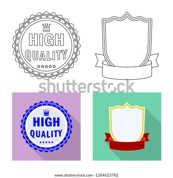 Bitmap Design Emblem Badge Icon Set Stock Illustration 1284623782 ...