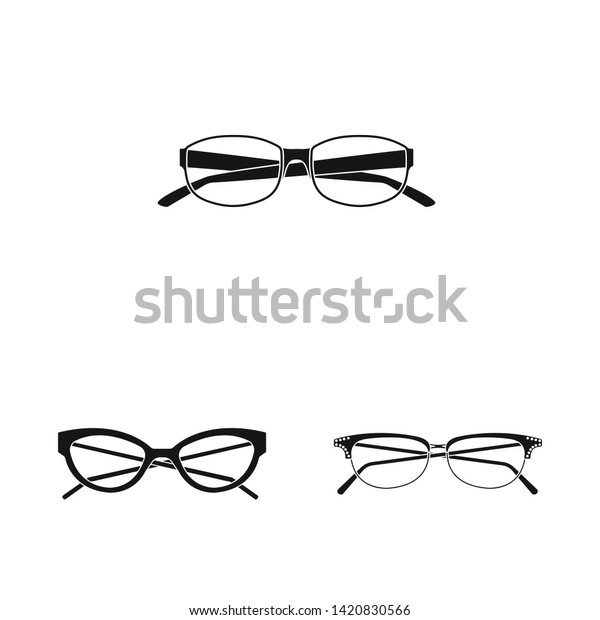 Bitmap Design Glasses Frame Icon Set Stock Illustration 1420830566 ...