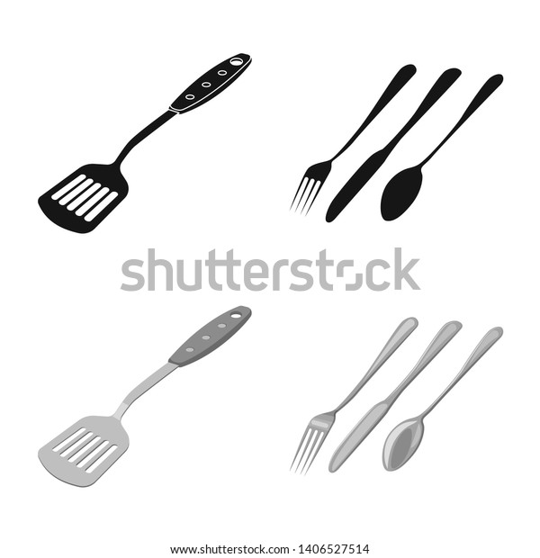 Bitmap Design Kitchen Cook Logo Set Stock Illustration 1406527514 ...