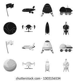 Vector Illustration Mars Space Icon Collection: vector de stock (libre ...