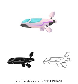 Cartoon Cool Air Jet Fighter Missiles Stock Vector (Royalty Free ...