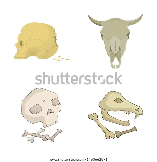 Bitmap Design Skeleton Character Icon Set Stock Illustration 1463662871 ...