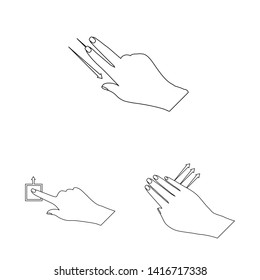 Bitmap Design Touchscreen Hand Icon Set Stock Illustration 1416717338 ...