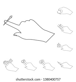 Bitmap Design Touchscreen Hand Logo Set Stock Illustration 1380400757 ...