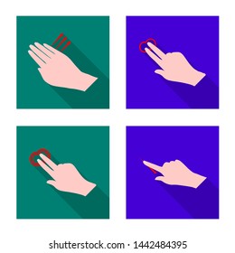 Bitmap Design Touchscreen Hand Sign Set 库存插图 1442484395 | Shutterstock