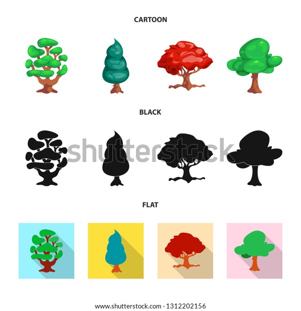 Bitmap Design Tree Nature Icon Set Stock Illustration 1312202156 ...