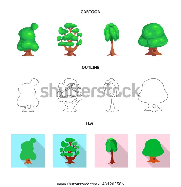 Bitmap Design Tree Nature Icon Collection Stock Illustration 1431205586 ...