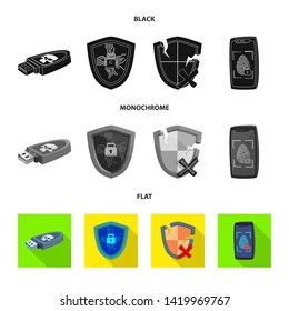 Bitmap Design Virus Secure Symbol Set Stock Illustration 1419969767 ...