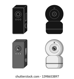 Bitmap Illustration Cctv Camera Icon Set 스톡 일러스트 1398653897 | Shutterstock