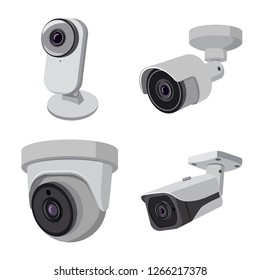 Bitmap Illustration Cctv Camera Logo Collection: ilustración de stock ...