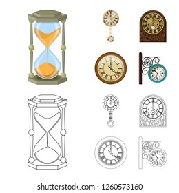 Bitmap Illustration Clock Time Logo Collection Stock Illustration ...