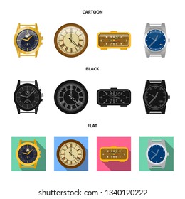 Bitmap Illustration Clock Time Logo Set Stock Illustration 1340120222 ...
